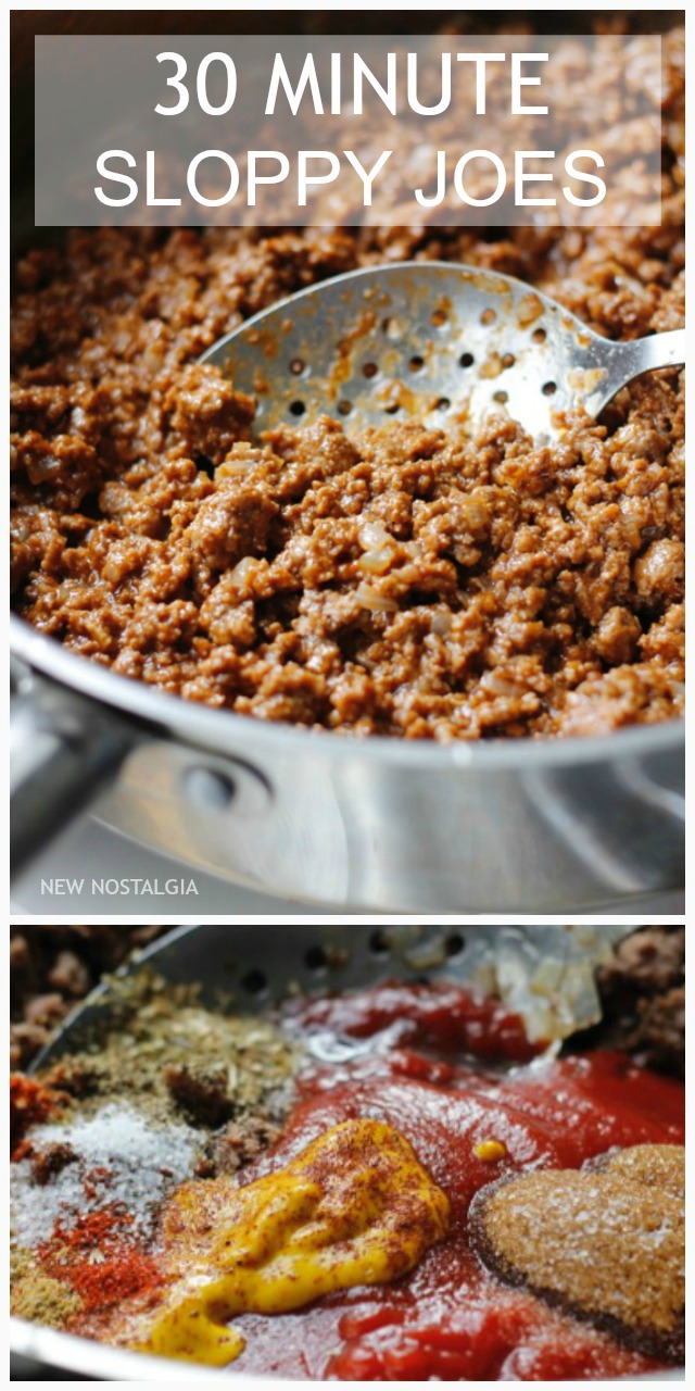 30 Minute Sloppy Joes New Nostalgia